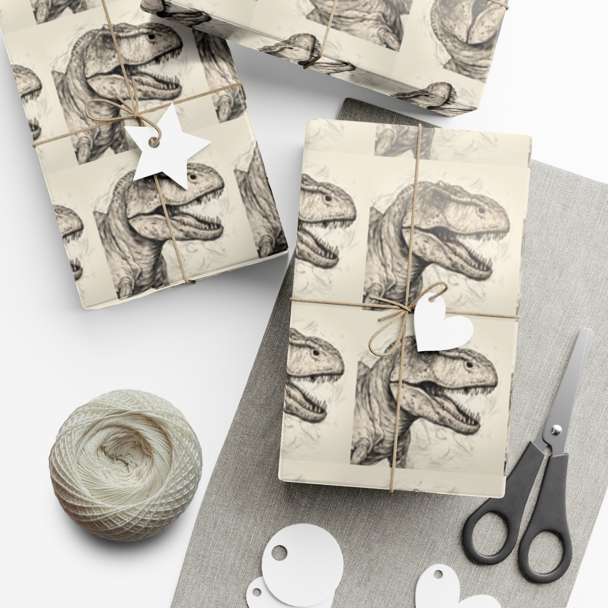 T-rex Gift Wrap Papers / Dinosaur Gift Wrap / Art Paper /craft - Etsy