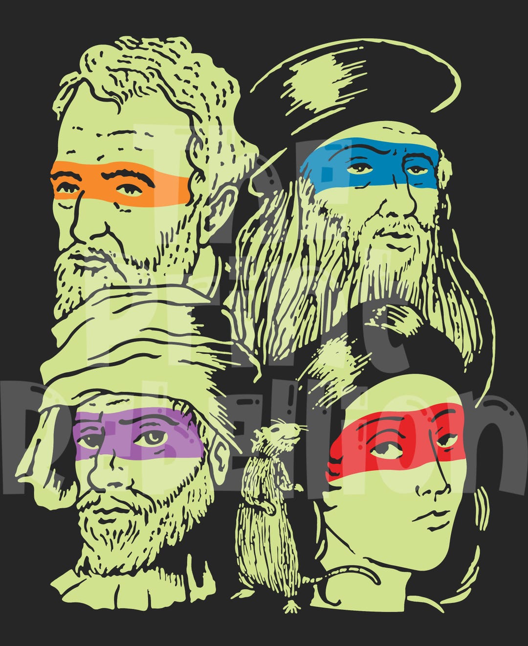 Ninja Turtles PNG, Painters, Renaissance, Funny, History, Leonardo ...