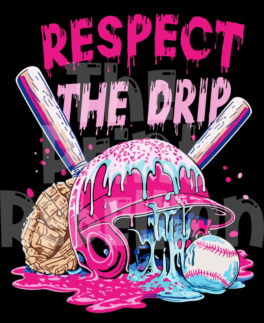 Respect the Drip PNG, Baseball, Fast Pitch, Girls, Softball, Cute ...