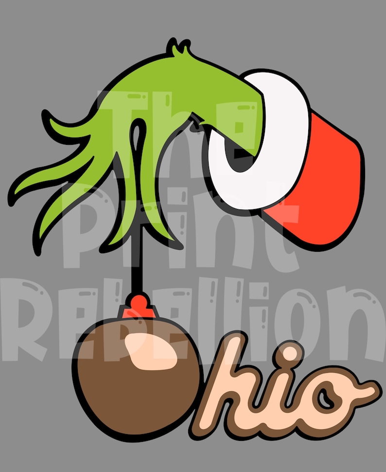 Buckeye PNG, Grinch, Ohio State, Christmas, Holidays, Colorful, Cute ...