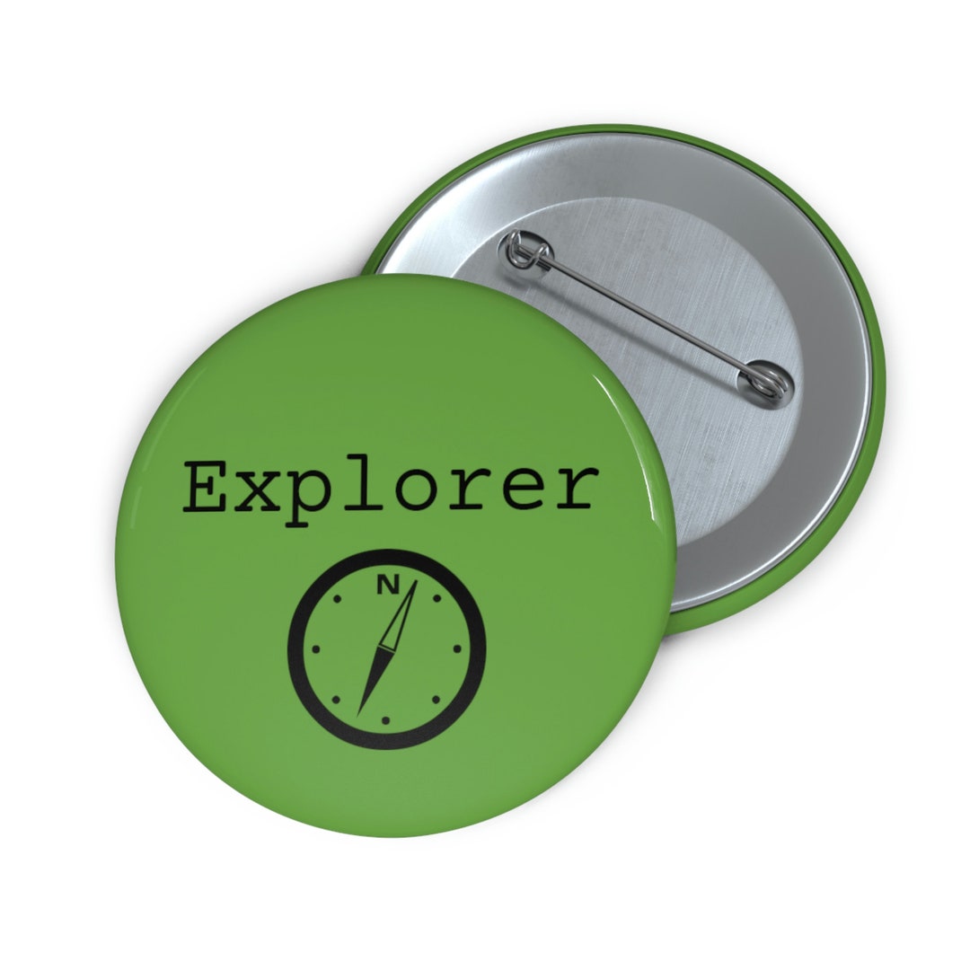 Kid's Explorer Badge Button Pin - Etsy