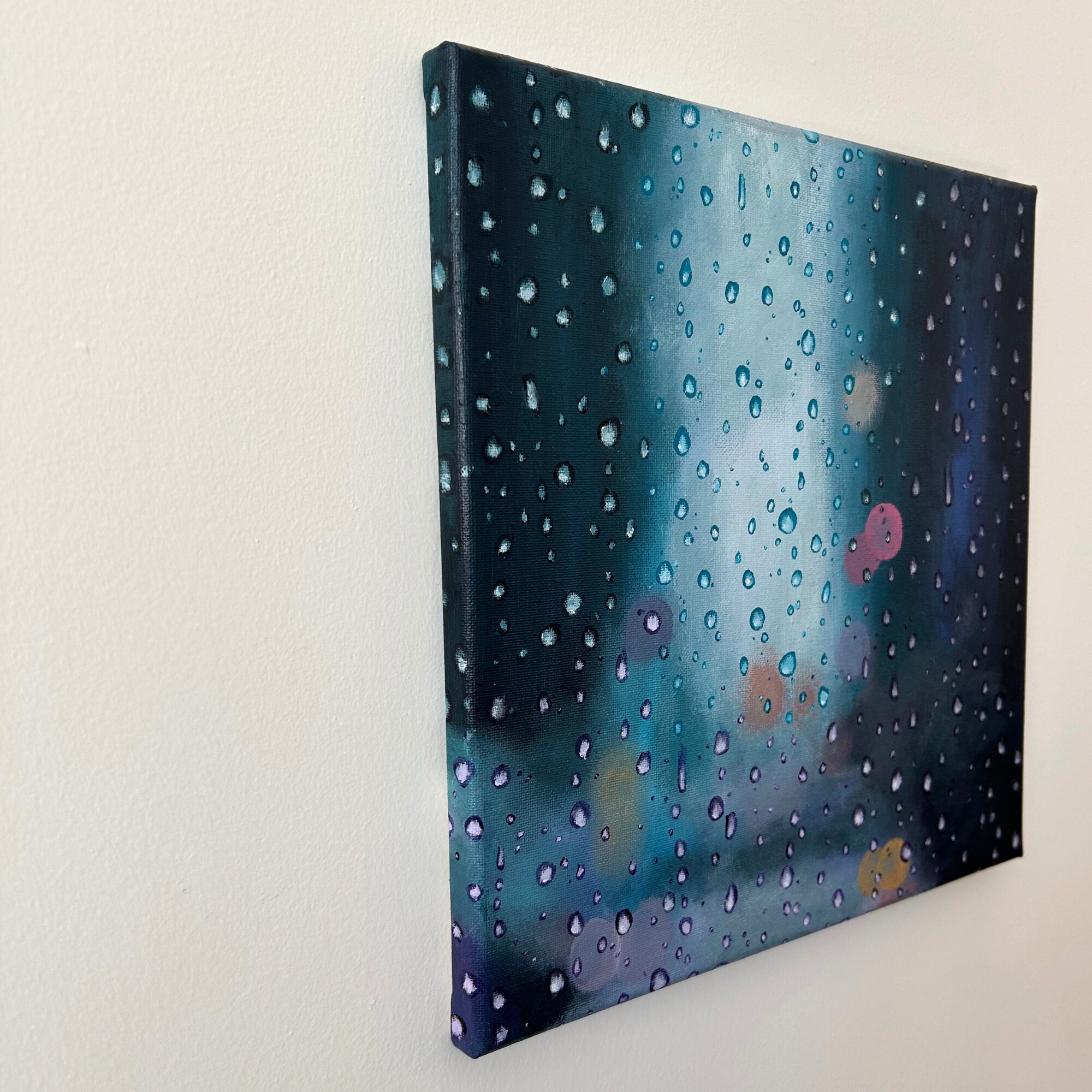 Original Abstract Rain Drop Painting - Etsy