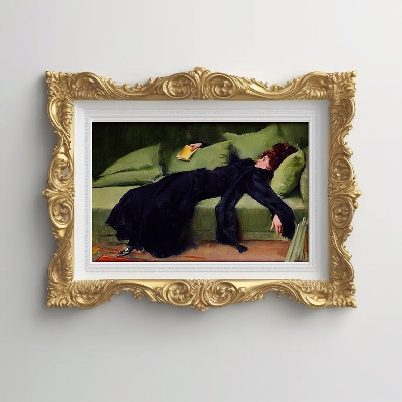 Printable Art Decadent Young Woman Portrait After the Dance Vintage ...