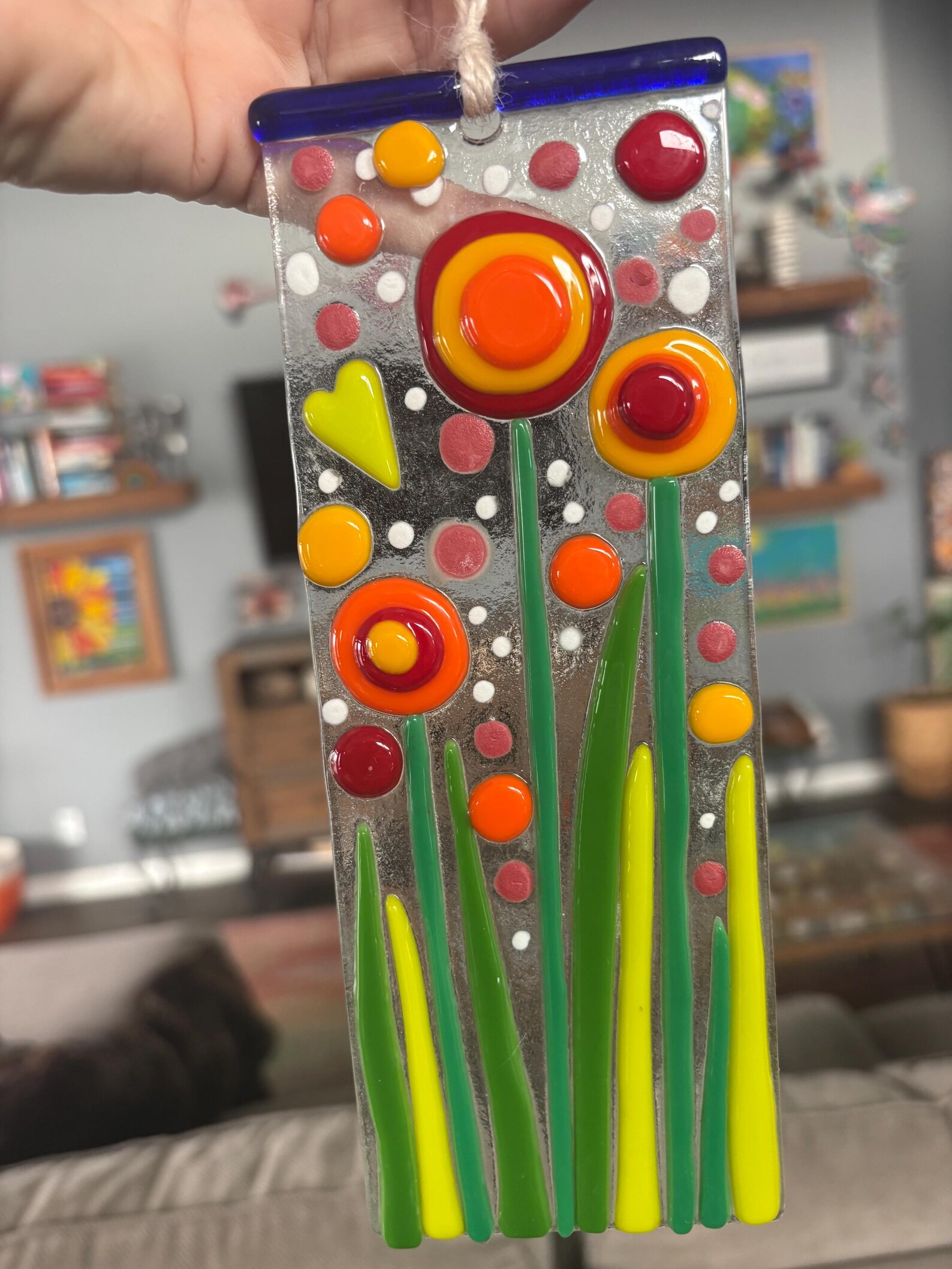 Fused Glass Flower Suncatcher - Etsy