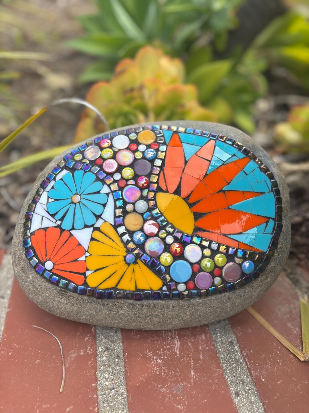 Bold and Bright (rock Mosaic) - Etsy