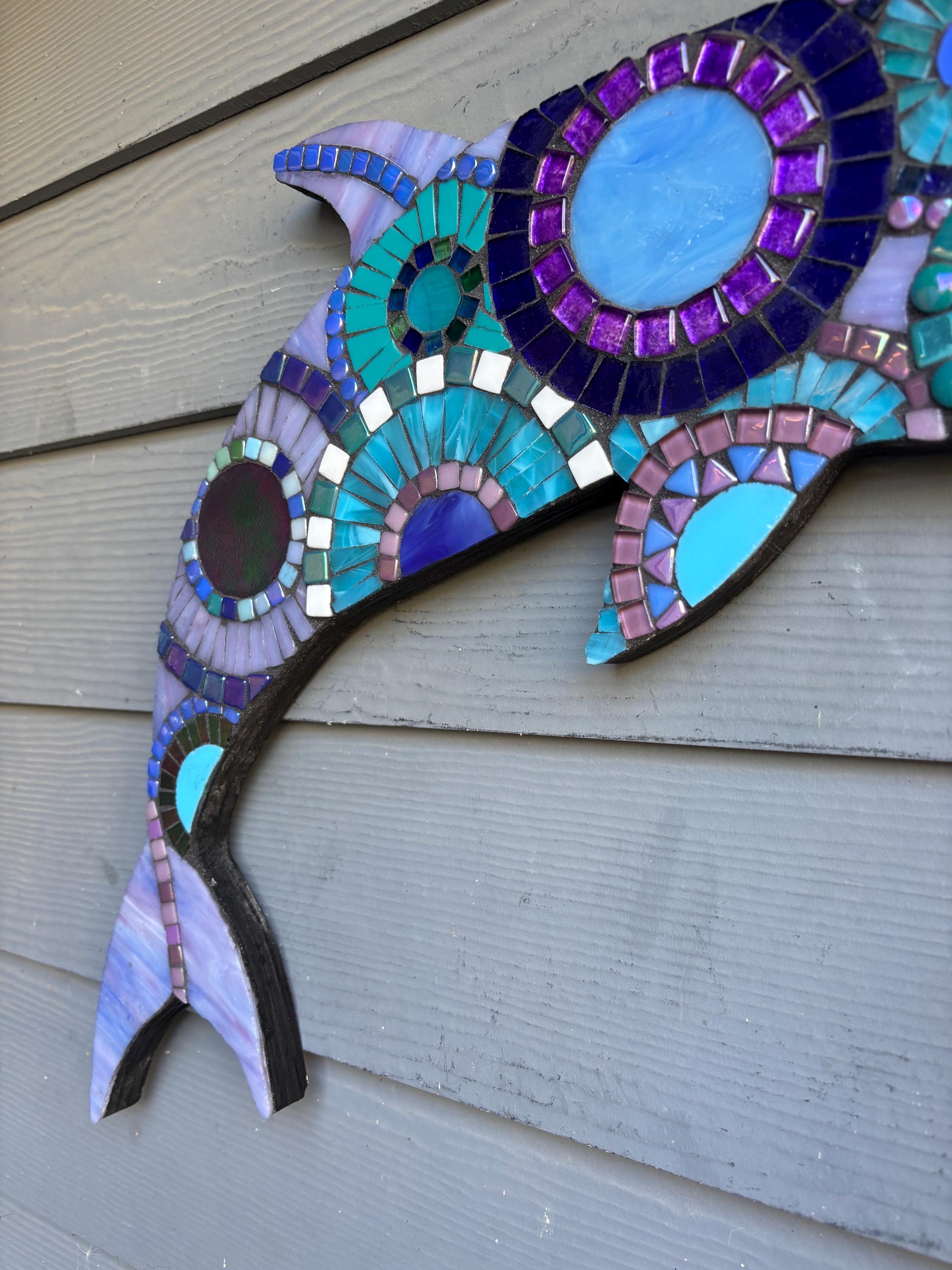 Sapphire Dolphin Original Mosaic - Etsy