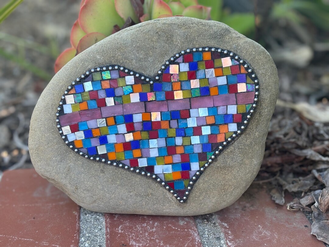 Checker Joy. large Rock - Etsy