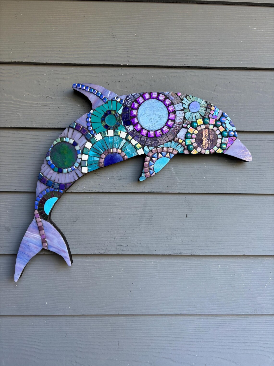 Sapphire Dolphin Original Mosaic - Etsy