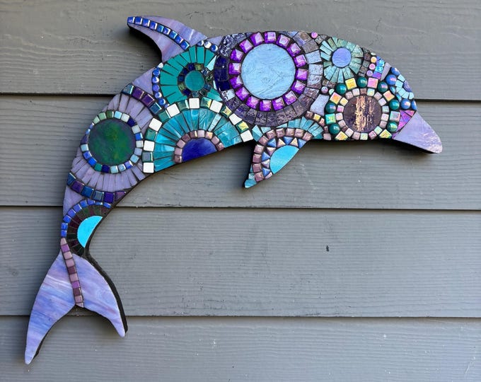 Sapphire Dolphin Original Mosaic - Etsy