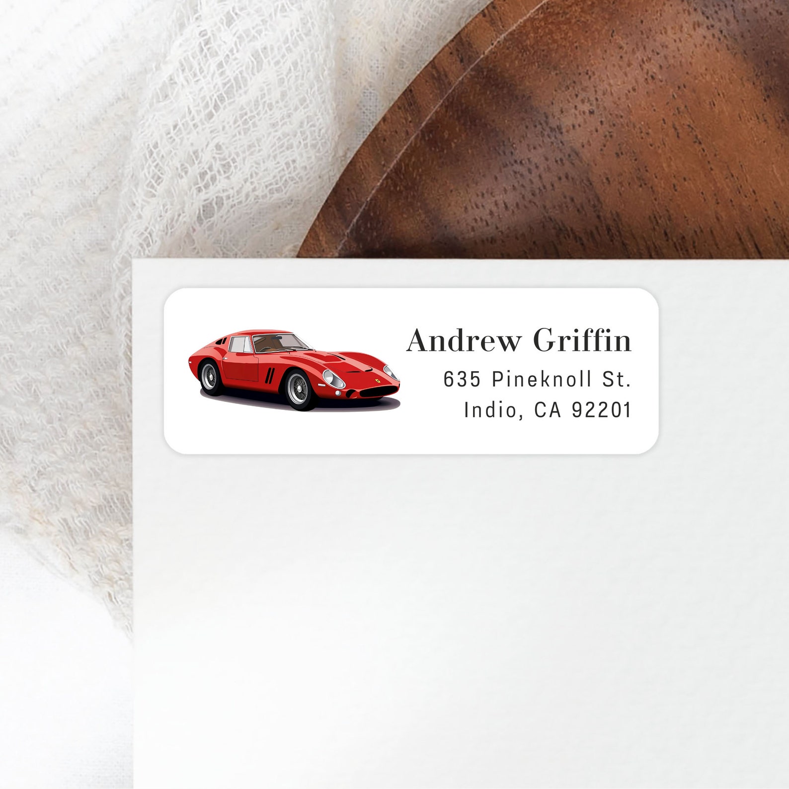 Classic Car Return Address Labels, Personalized Self - Adhesive Return ...