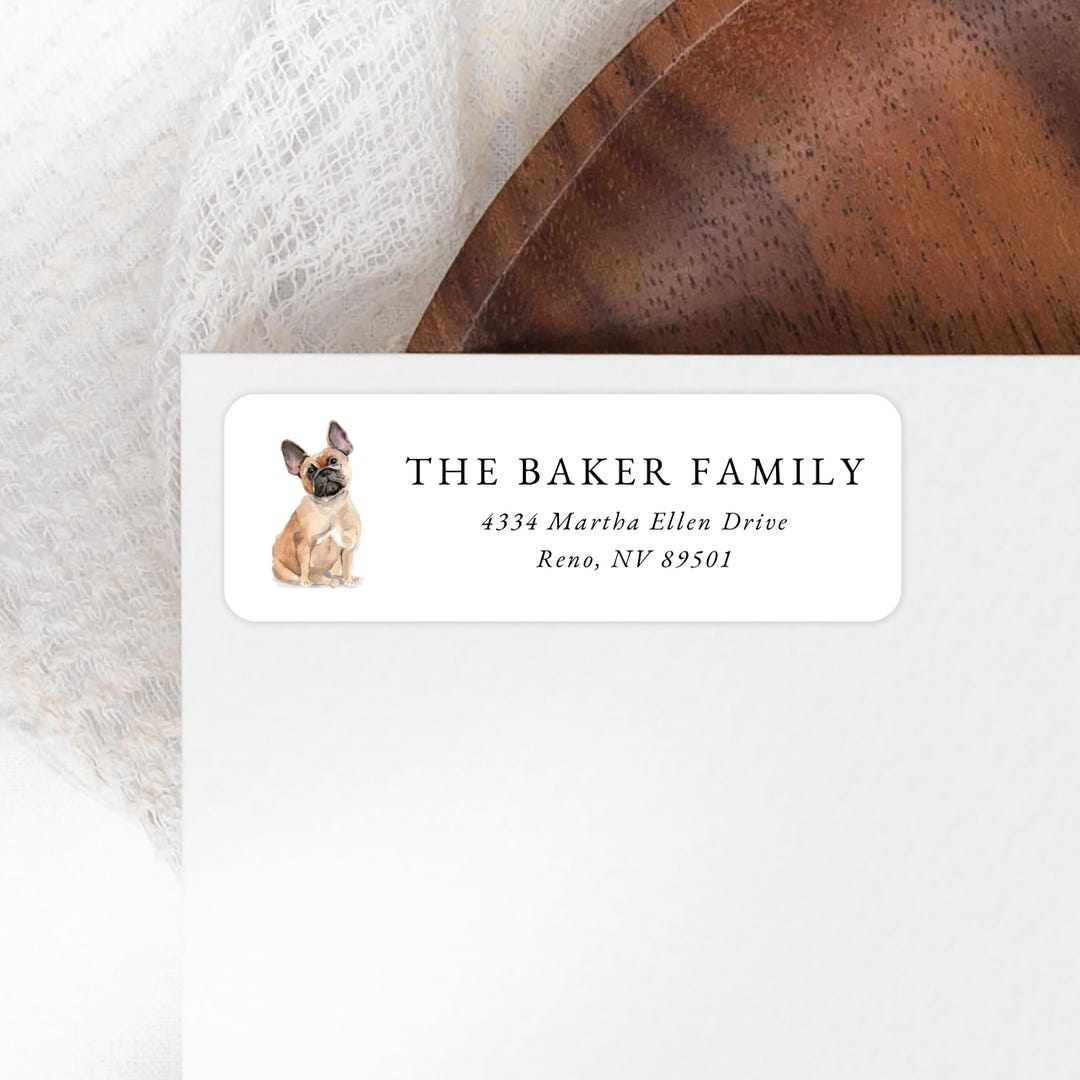 Dog Return Address Labels, Personalized Self - Adhesive Return Address ...