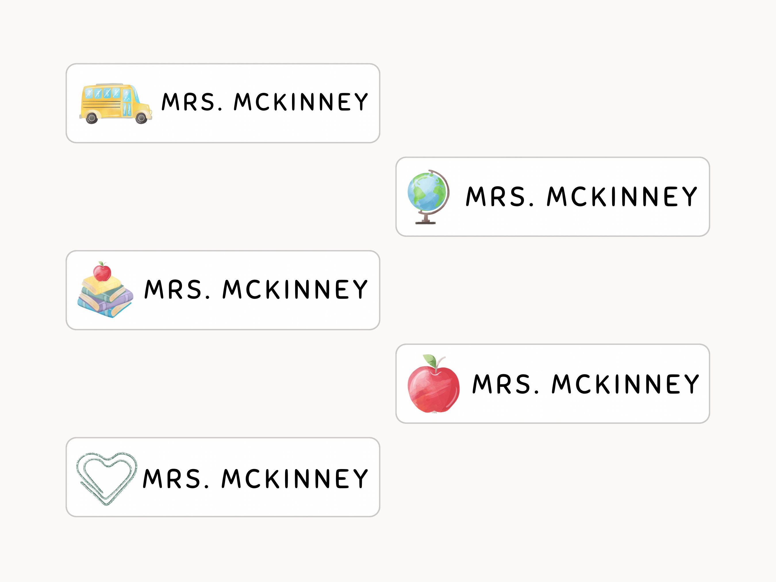 Teacher Name Labels Teacher Book Labels Teacher Supplies - Etsy