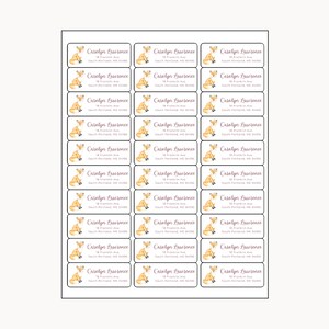Woodland Animals Return Address Labels, Personalized Self - Adhesive ...