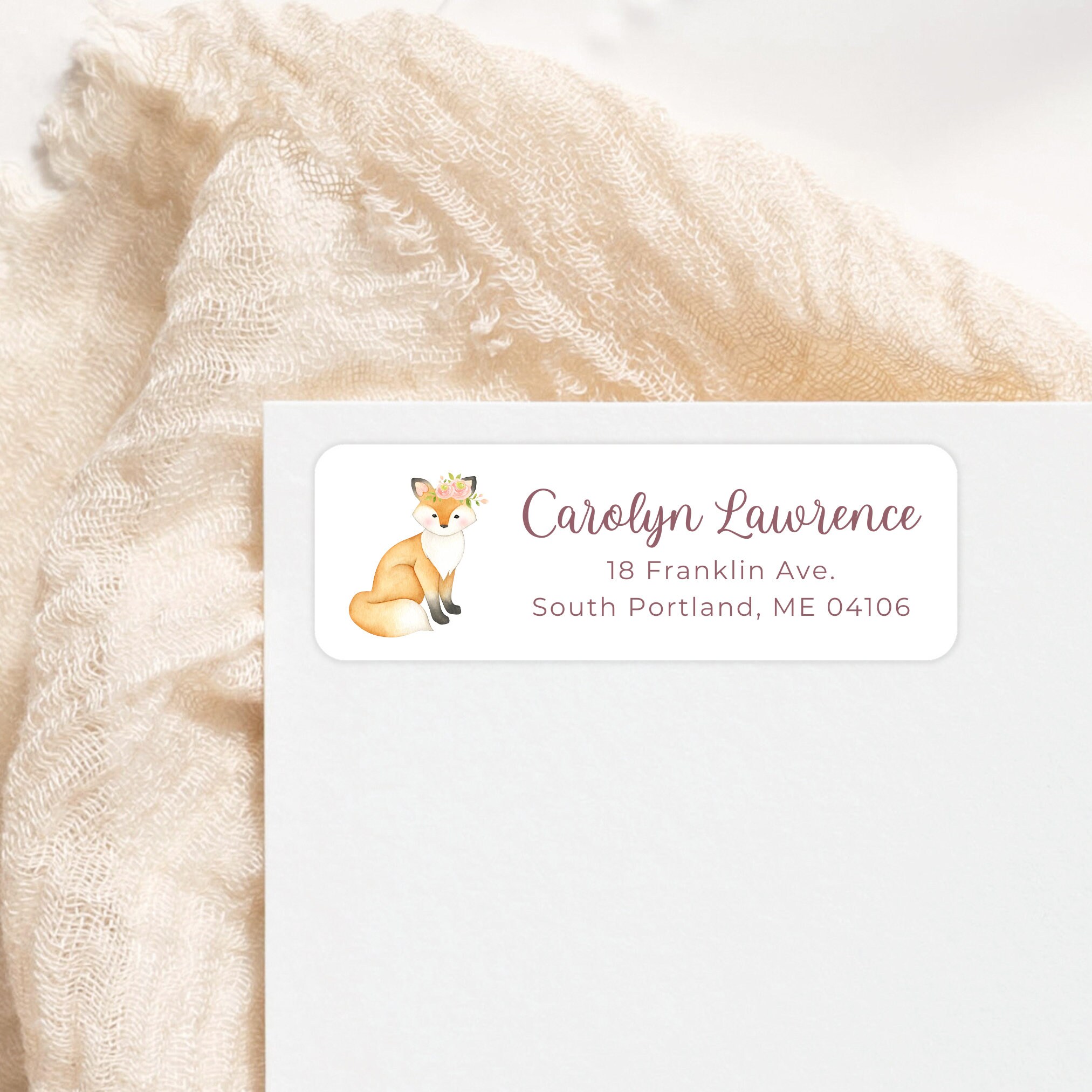 Woodland Animals Return Address Labels, Personalized Self - Adhesive ...