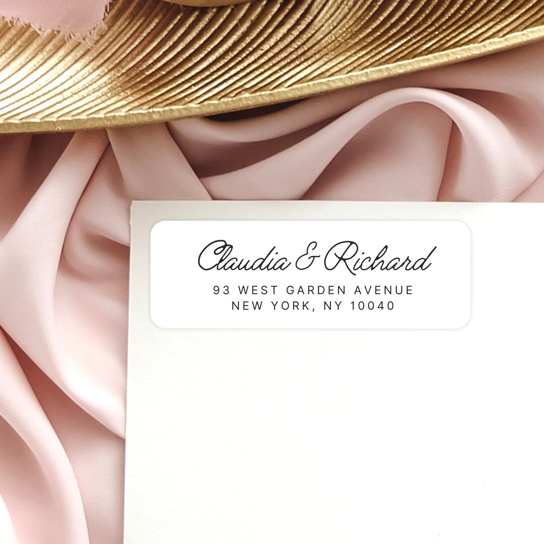 Classic Script Return Address Labels for Invitations, Personalized Self ...