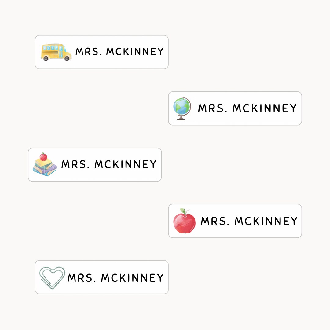 Teacher Name Labels, Teacher Book Labels, Teacher Supplies Labels ...