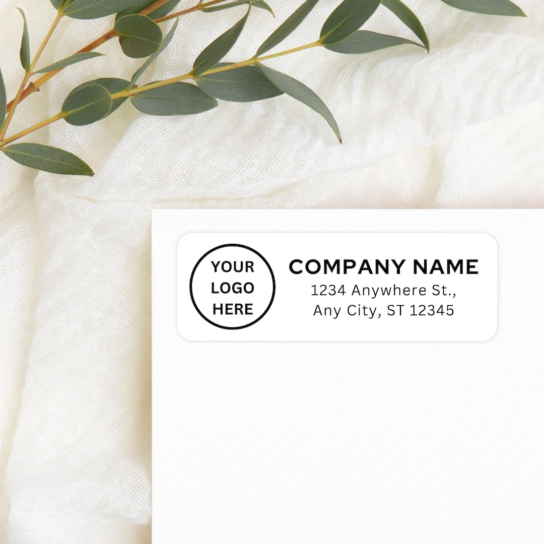 Custom Printed With Your Logo Business Return Address Labels, Self ...