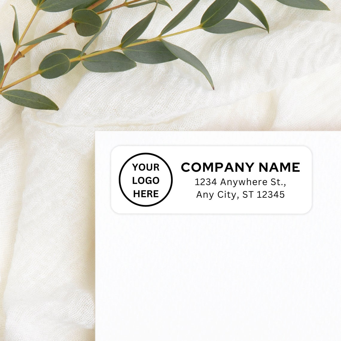 Custom Printed With Your Logo Business Return Address Labels, Self ...