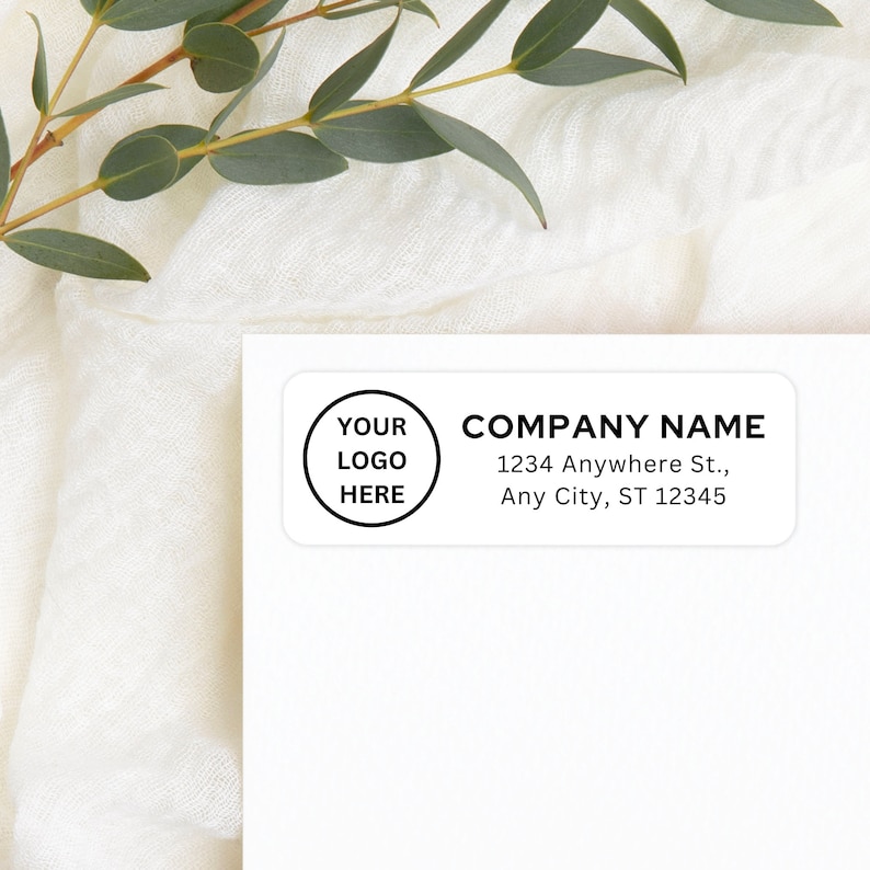 Custom Printed With Your Logo Business Return Address Labels, Self ...