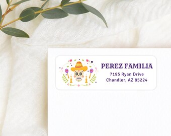 Sugar Skull Custom Address Labels or Stickers - Etsy
