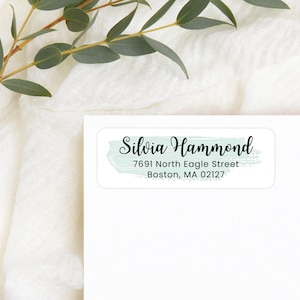 Pastel Oil Paint Brush Strokes Return Address Labels, Personalized Self ...