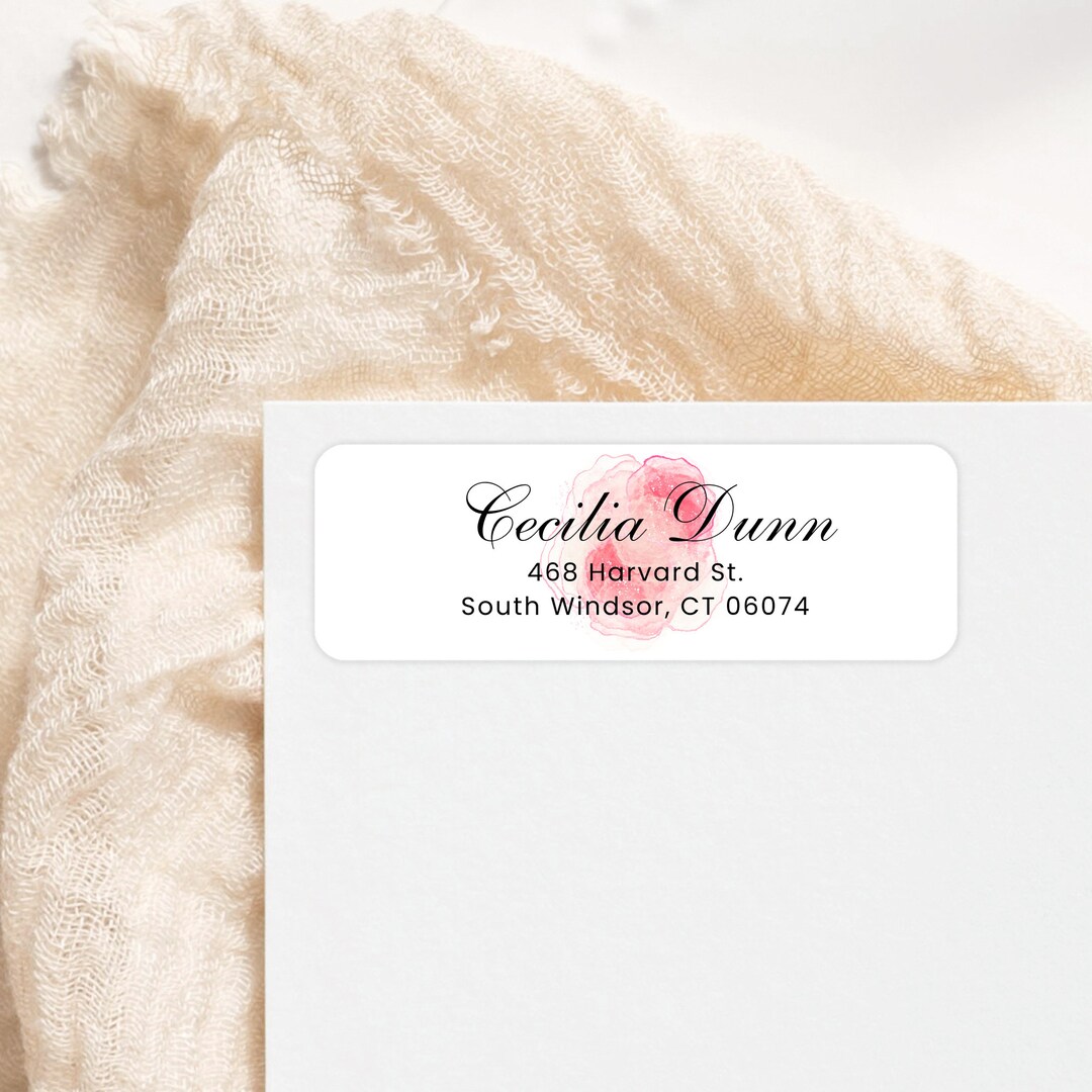 Watercolor Return Address Labels, Personalized Self - Adhesive Return ...