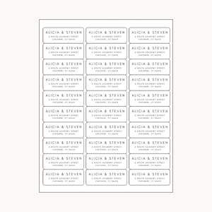Modern Minimalist Return Address Labels, Personalized Self - Adhesive ...