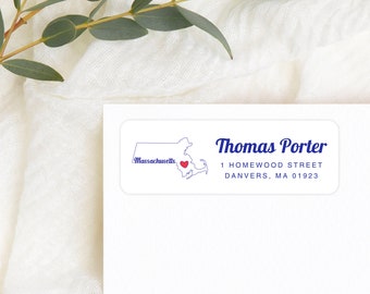 Festive Holiday Return Address Labels, Personalized Self - Adhesive ...