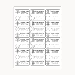 Custom Printed With Your Logo Business Return Address Labels, Self ...