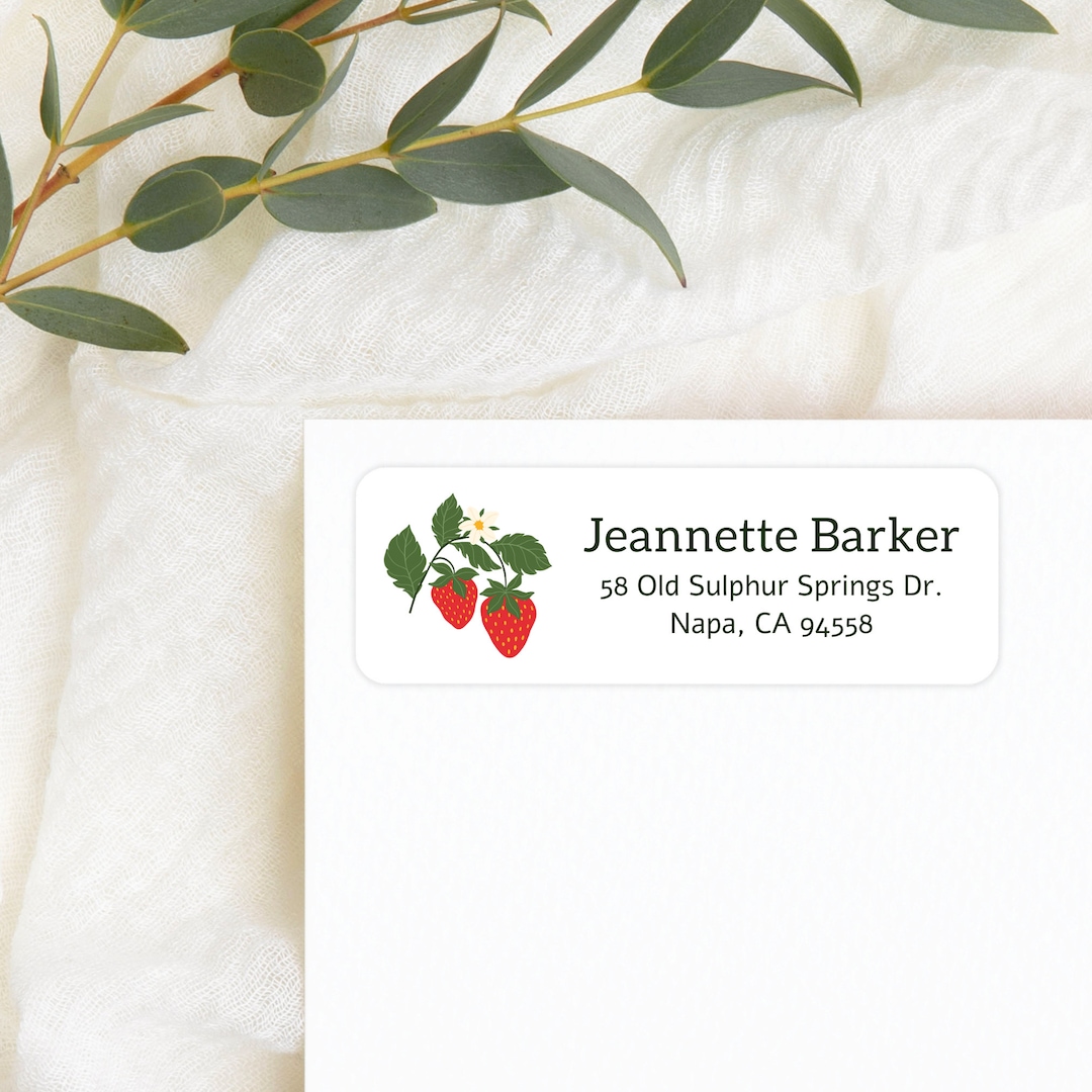 Fruit Return Address Labels, Personalized Self - Adhesive Return ...