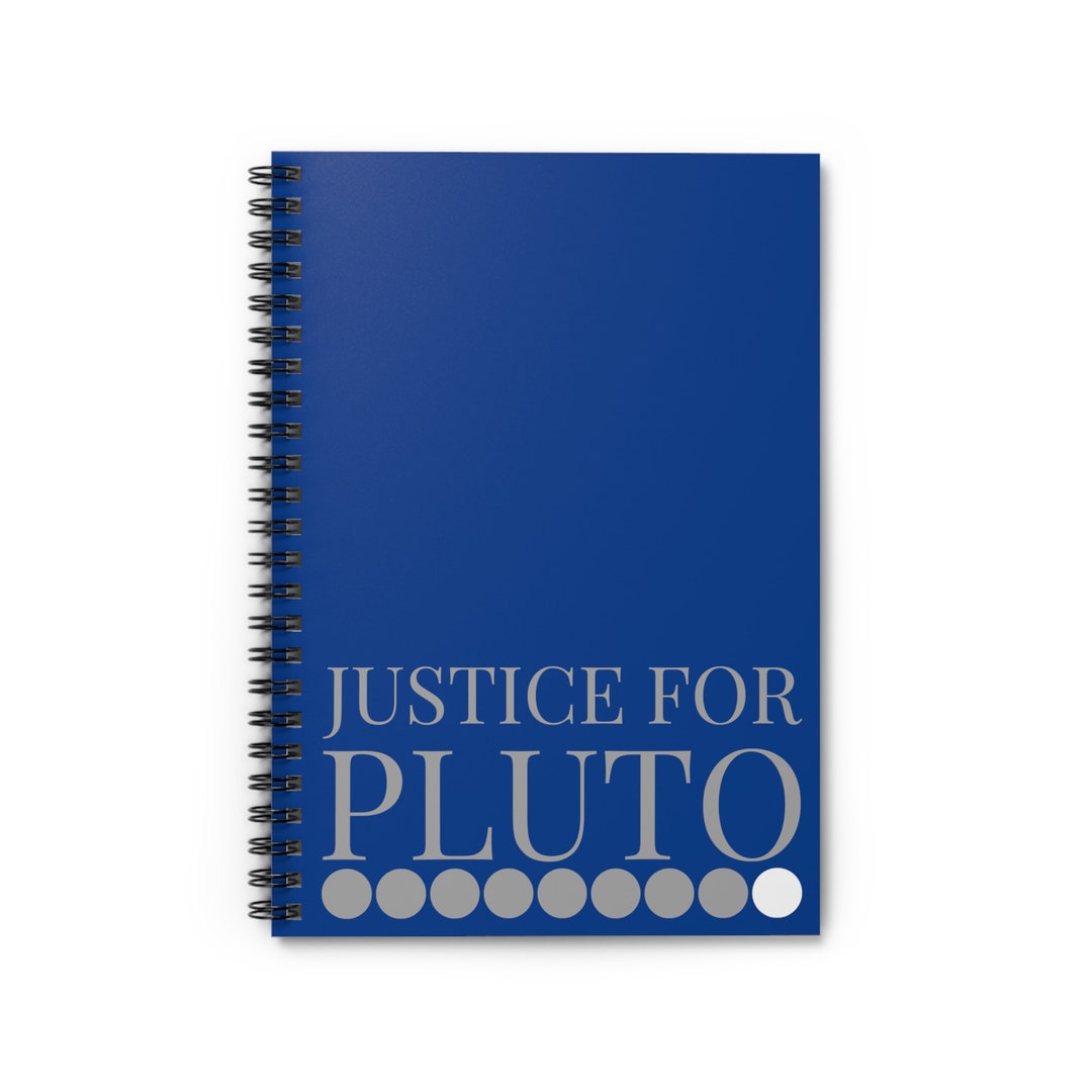 JUSTICE FOR PLUTO Spiral Notebook Ruled Line - Etsy