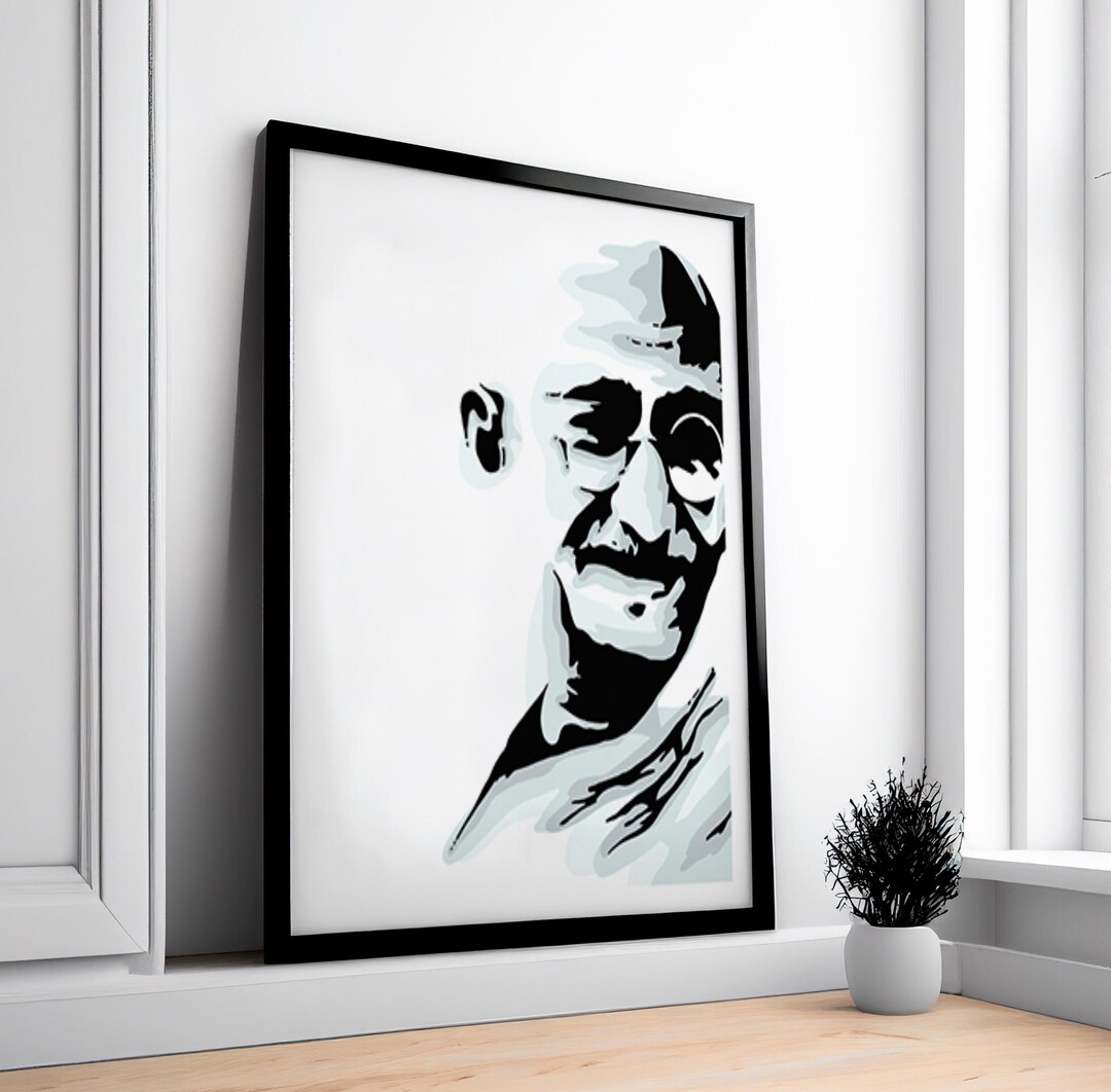 Mahatma Gandhi Printable Digital Art – Inspirational Wall Decor, Peace ...