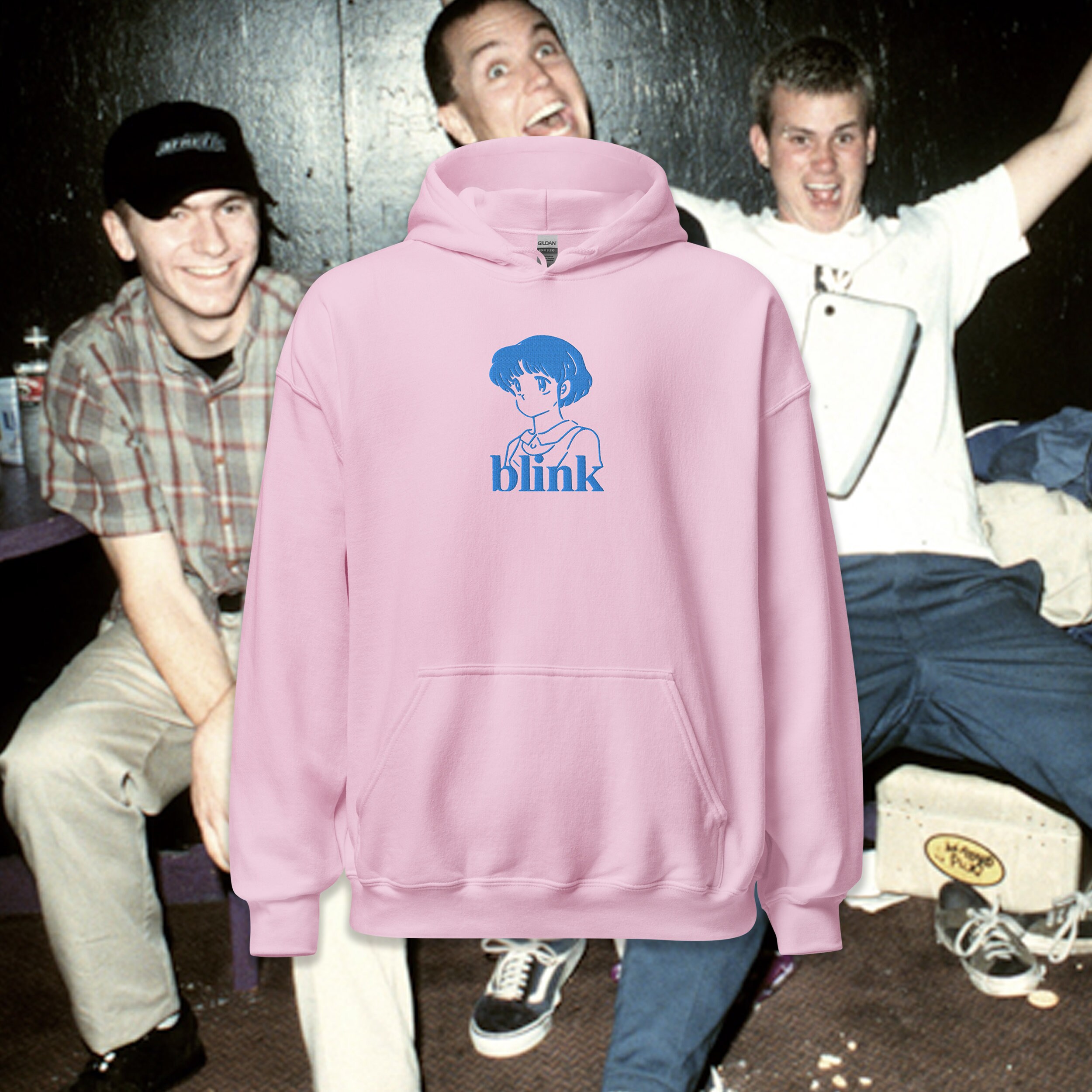 Blink-182 "blink" Anime Original Logo 90s Vintage Hoodie Blink 182 - Etsy
