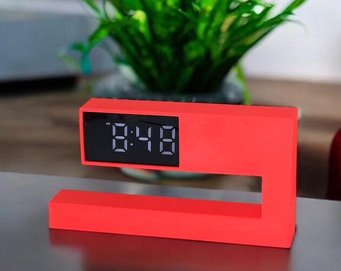 Modern Mid Century Digital Desk Clock | Table Clock | Modern Desk Clock ...