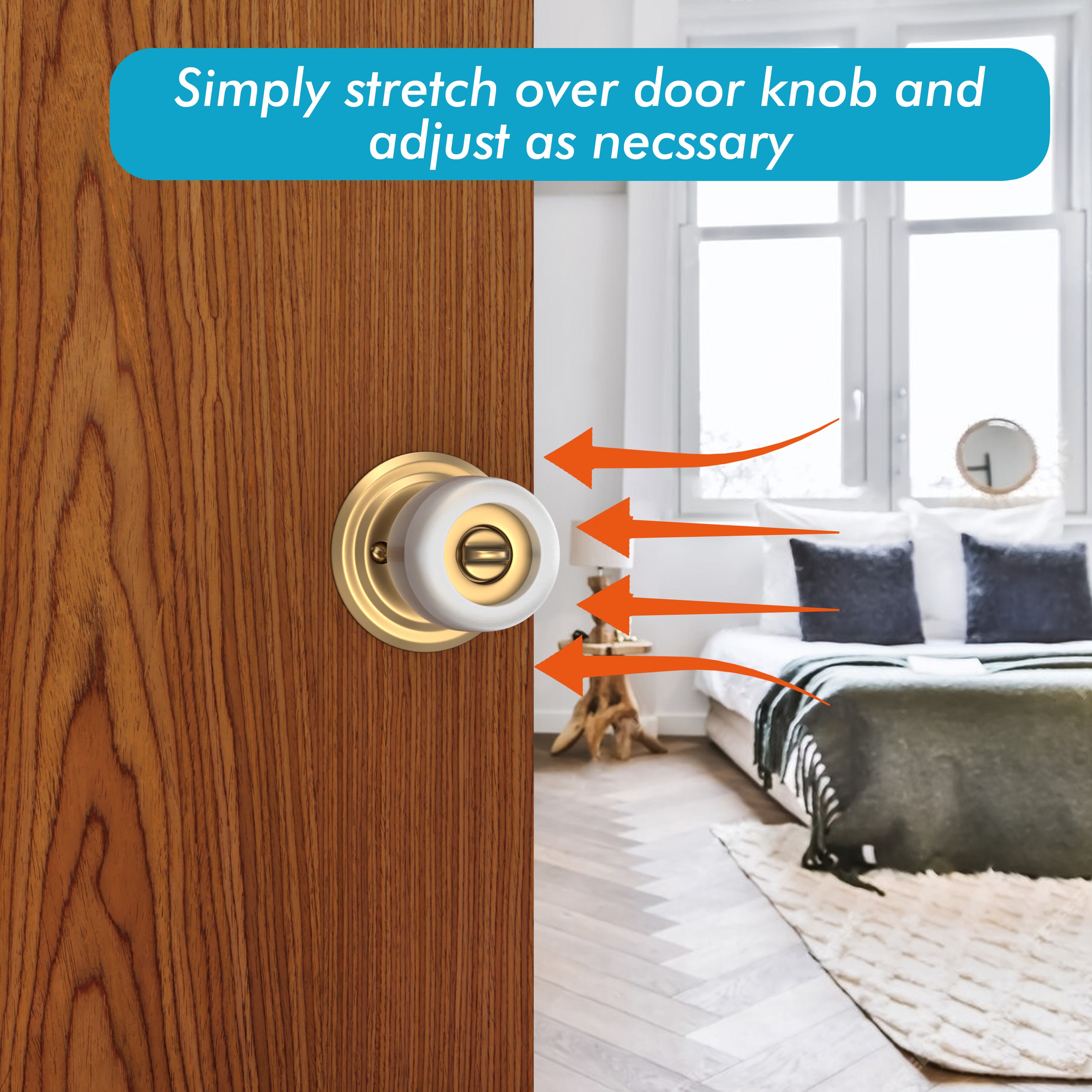 The Knob Stopper Antibacterial Door Stopper Wall Protector Door Knob ...