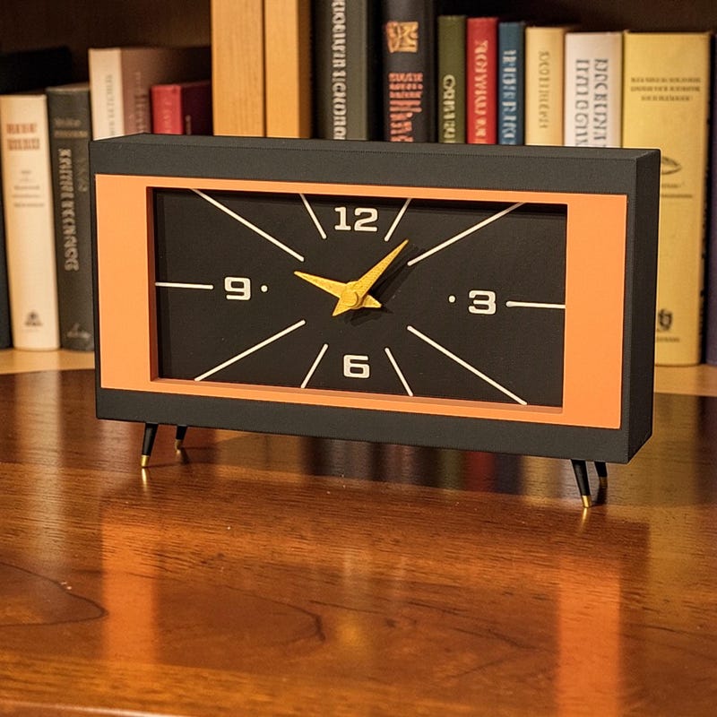 Atomic Era Desk Clock - Etsy
