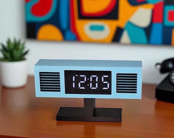 Modern Mid Century Digital Desk Clock | Table Clock | Modern Desk Clock ...