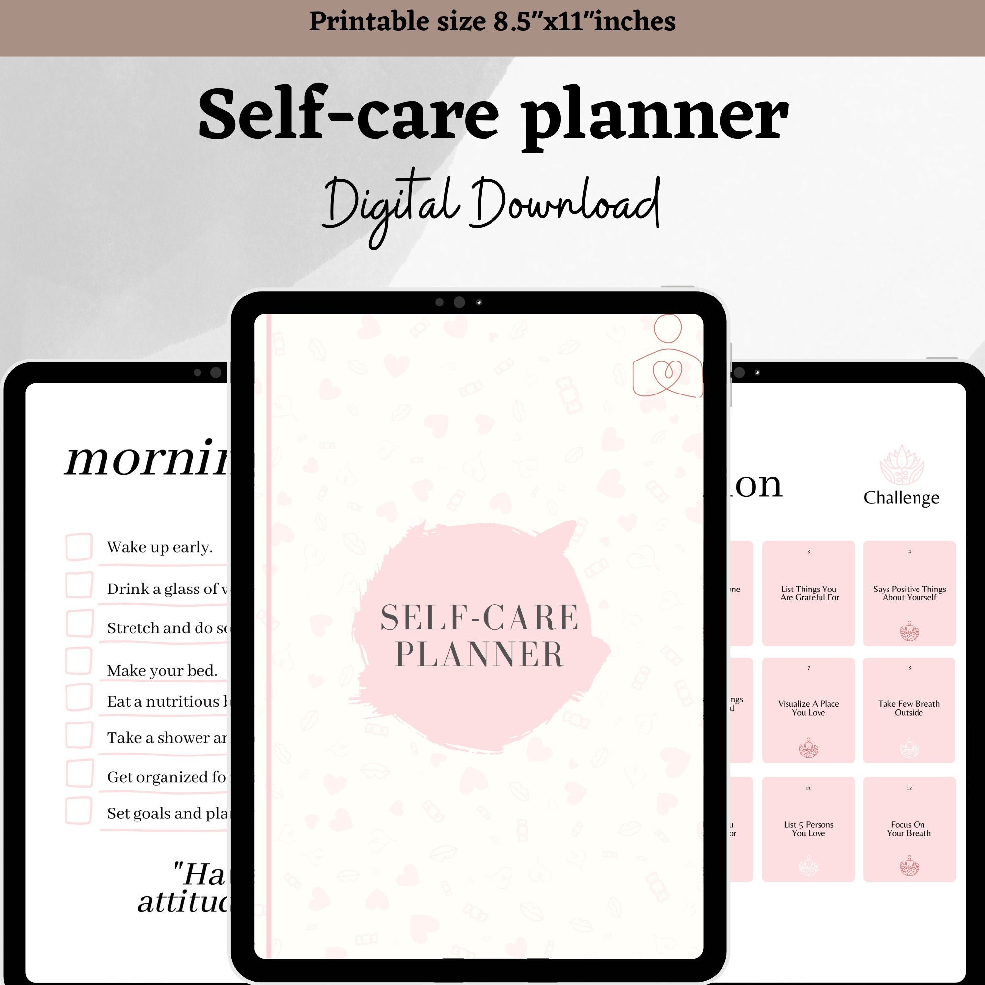 Selfcare Planner, Printable Self Care Planner, Selfcare Routine, Self ...