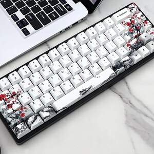 Sakura Cherry Blossom Japanese Keycap Set for Mechanical Keyboard ...