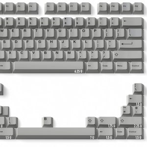 Minimalist Space Silver Gray Keycap for Mechanical Keyboard | 136 Keys ...