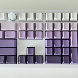 132 Pcs Backlit Dark Purple Gradient Keycap Set for Mechanical Keyboard ...