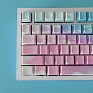 Fairy Sky Dream Clouds Keycap Set: Backlit & Side Print, Cherry Profile ...
