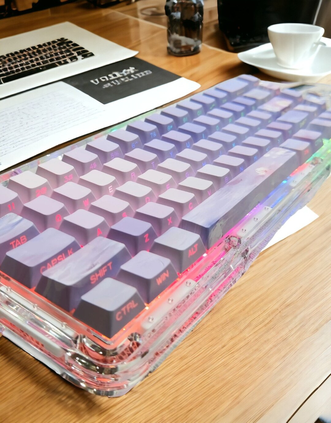 Lavender Purple Lilac Theme Keycap Set for Mechanical Gaming Keyboard ...