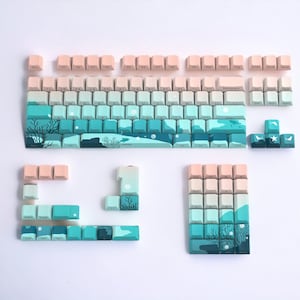 Aqua Dream Deep Ocean Theme Keycap Set: Cherry Profile, PBT - Etsy