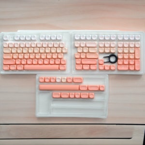 Orange Pink Pastel Gradient Keycap Set for Mechanical Keyboard 121 Keys ...