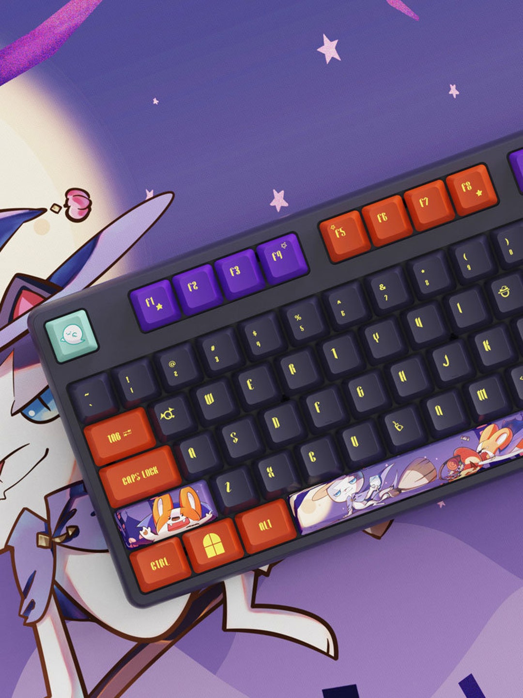 128 Pcs Halloween Cartoon Comic Theme Keycap Set for - Etsy