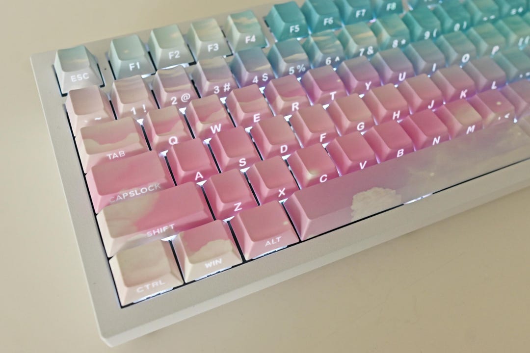 Fairy Sky Dream Clouds Keycap Set: Backlit & Side Print, Cherry Profile ...