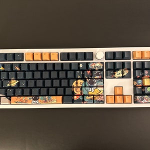 Backlit Comic Cartoon Astronaut Keycap Set for Mechanical Keyboard ...