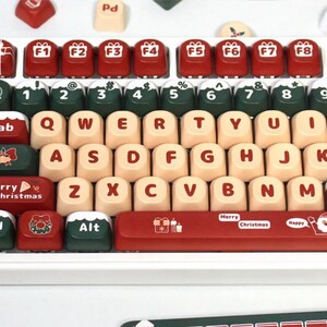 Happy Holidays Christmas Theme Keycap Set for Mechanical - Etsy