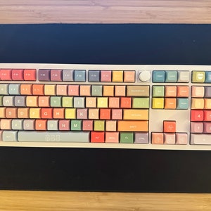 Cute Rainbow Candy Keycaps for Mechanical Gaming Keyboard | 132 Keys ...